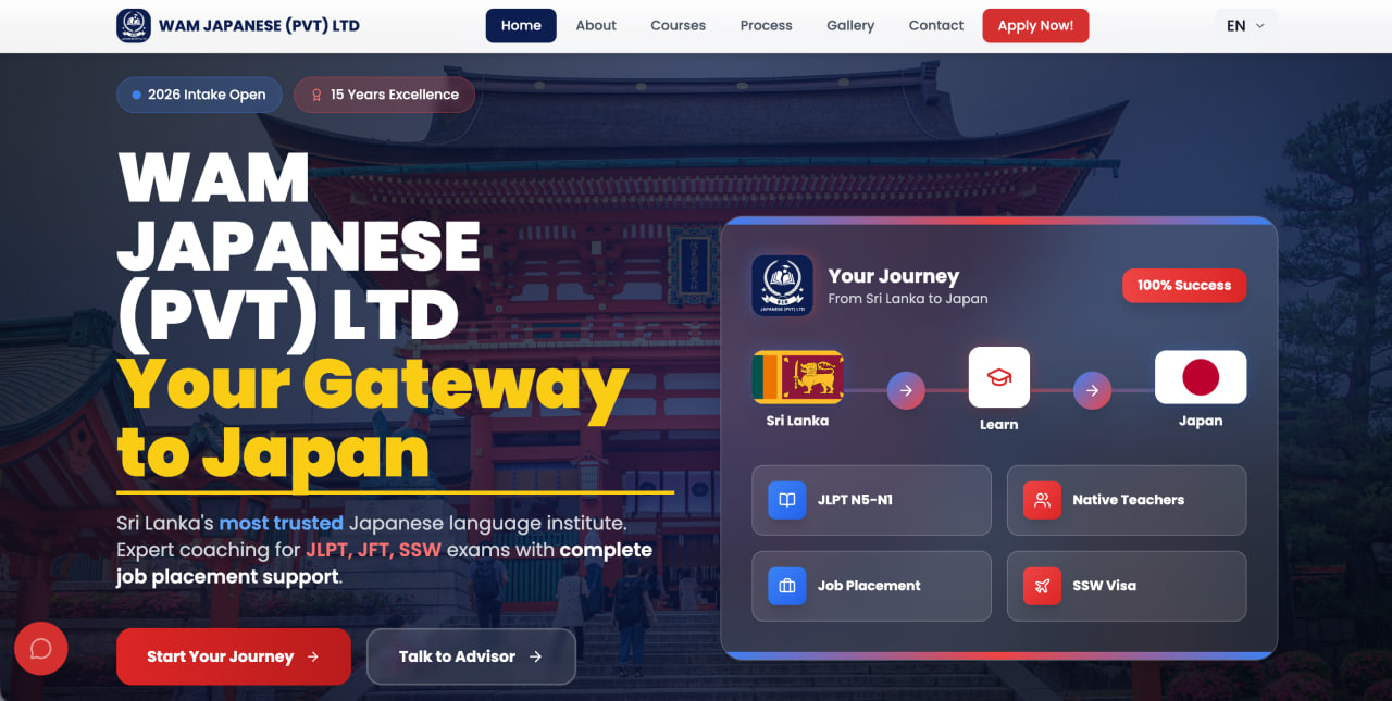 WAM Japanese (Pvt) Ltd | Your Pathway to Japan from Sri Lanka